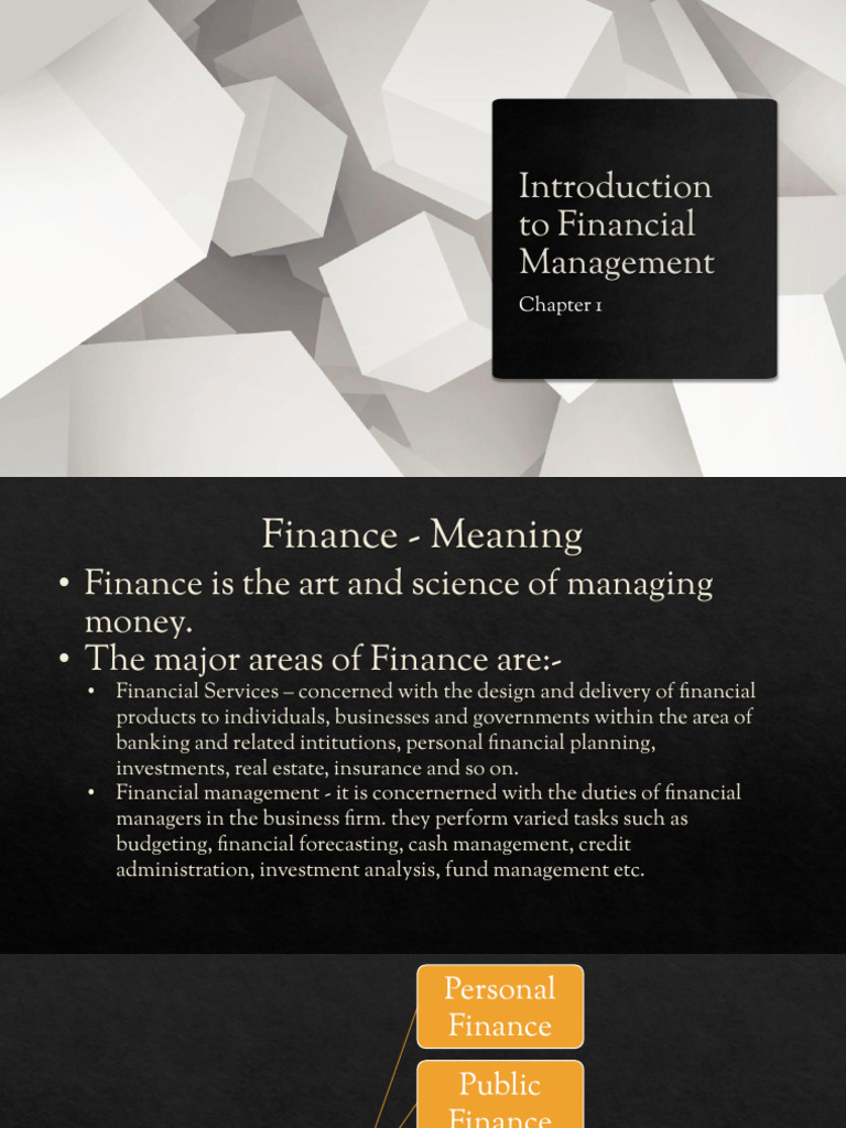 U1 - Introduction To Financial Management | PDF | Capital Structure | Investing