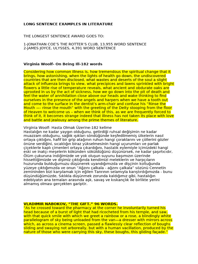 LONG SENTENCES IN ENGLISH | PDF | Emma (Novel)