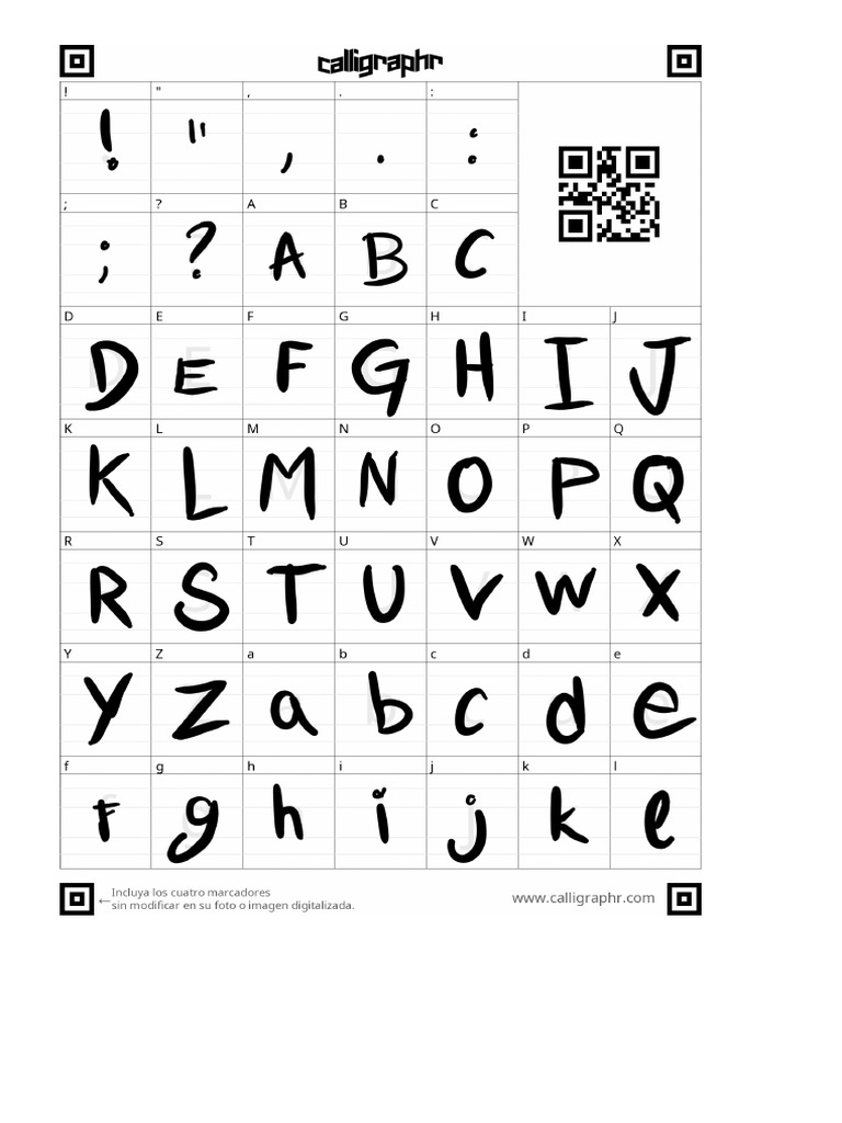 Calligraphr Template | PDF