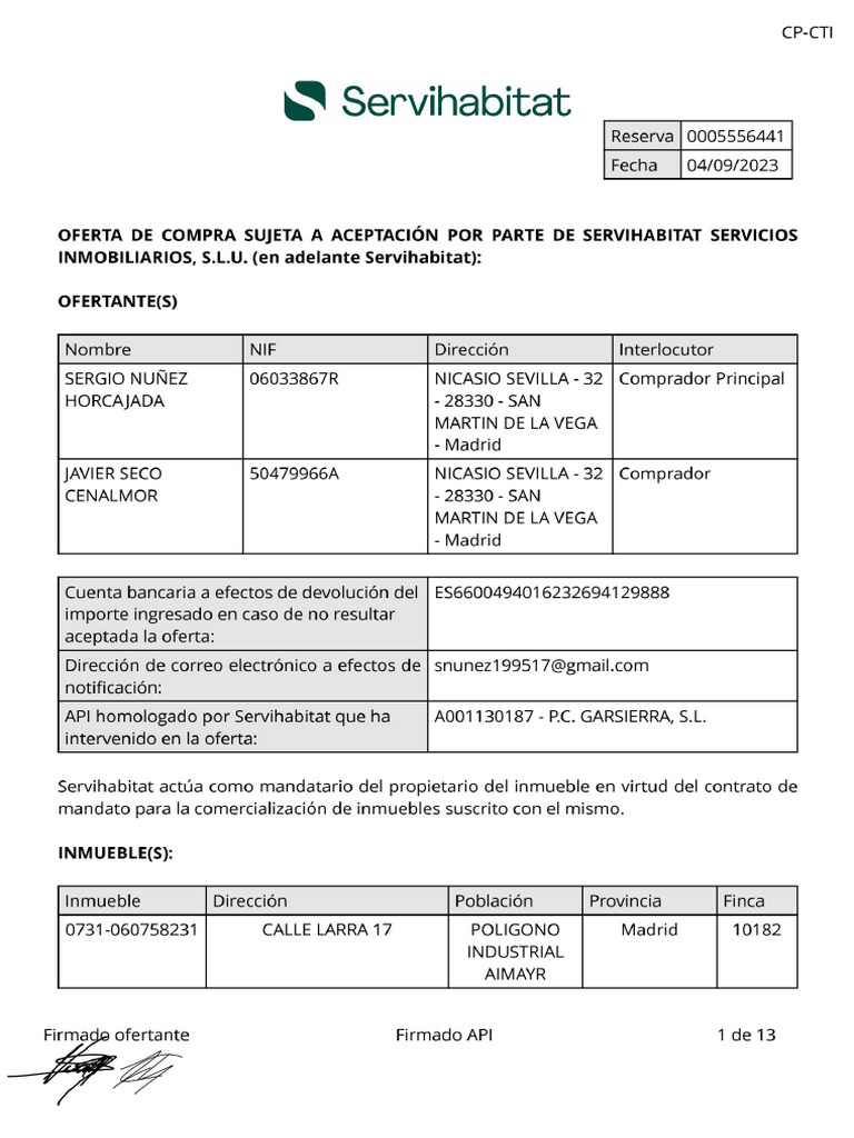 Documento Oferta 0005556441 Firmado | PDF