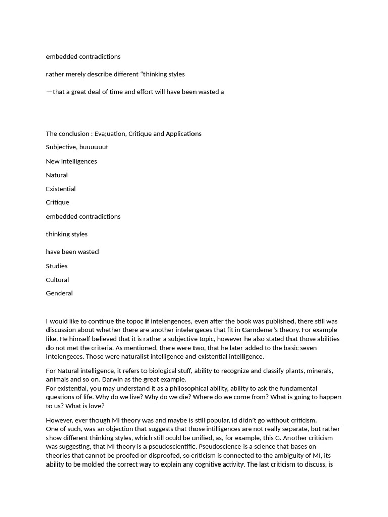 Intelligence Pdf Thought Pseudoscience