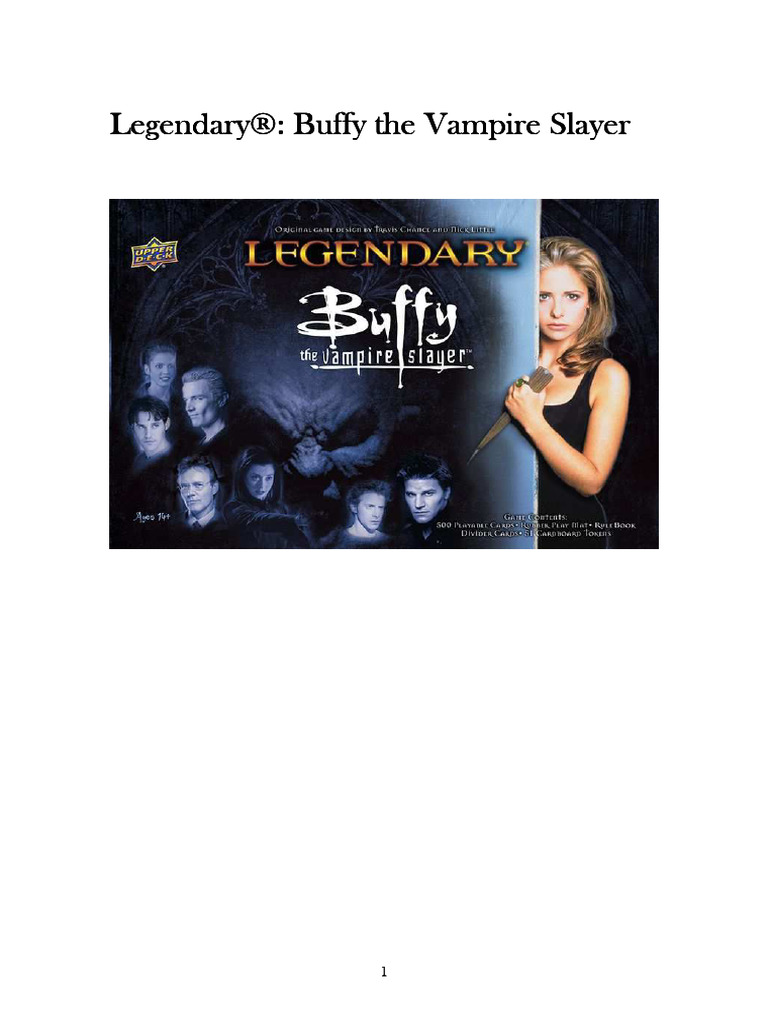 Legendary Buffy Reglamento (Es) | PDF | Buffy la caza vampiros | Willow Rosenberg