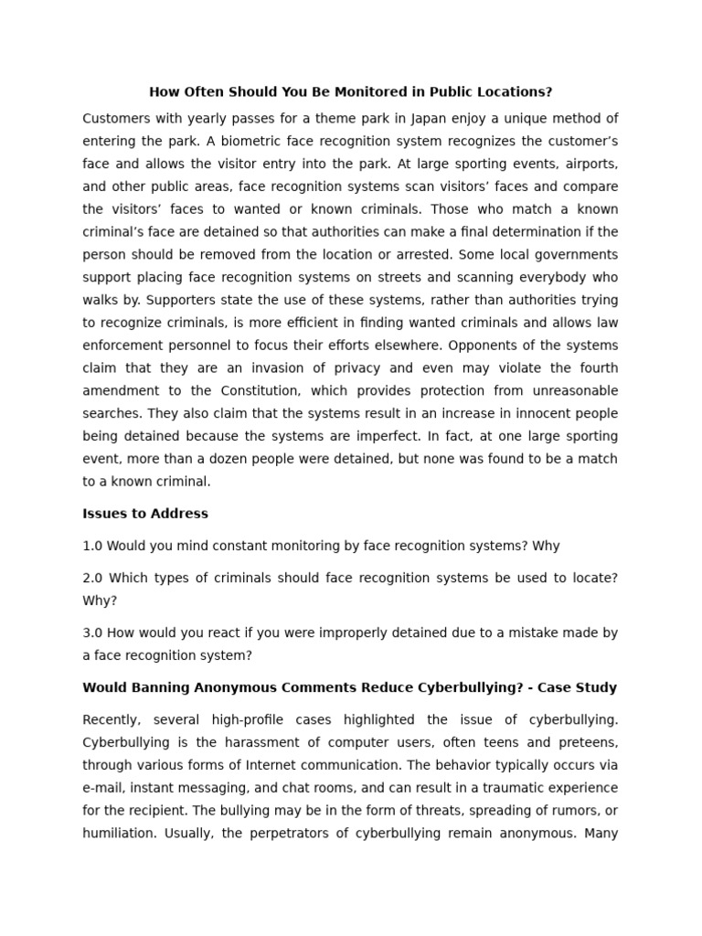 Case Studies | PDF | Cyberbullying | Justice