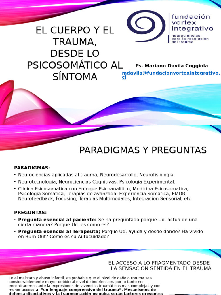 Trauma y Cuerpo: Abordaje Psicosomático | PDF | Estrés (biología ...