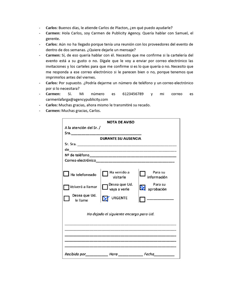 Notas de Aviso | PDF