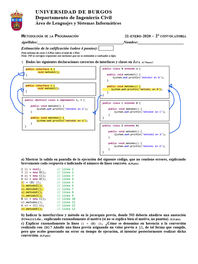 Ejercicio de Programación en Java: Herencia y Genéricos | PDF | Herencia (Programación Orientada ...