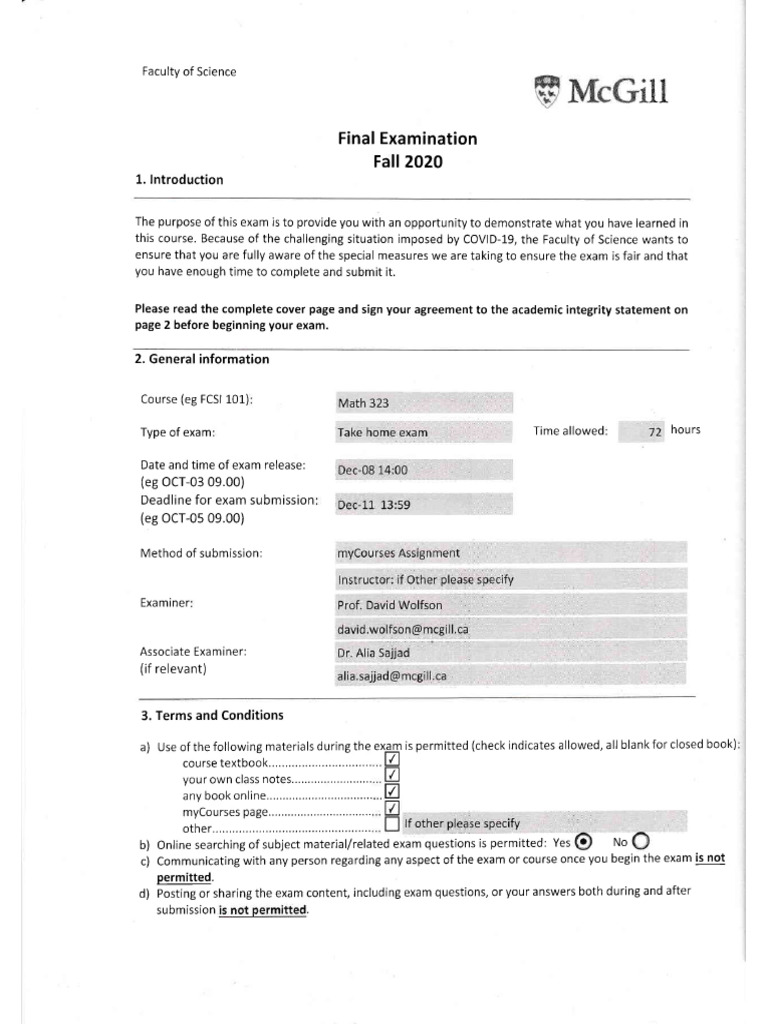 MATH 323 Fall 2020 Final Exam Solutions 4,5,6 (4) | PDF | Probability ...