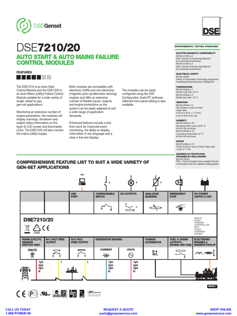 Deep Sea Electronics 7220 | PDF | Mains Electricity | Electrical ...
