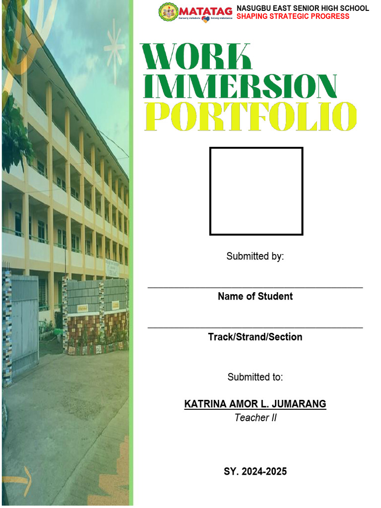 Work-Immersion-Portfolio-Immersion-Proper | PDF