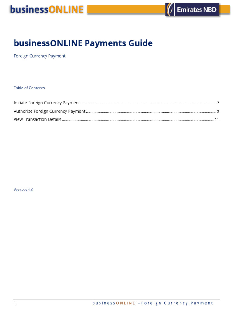 Foreign Currency Payment Guide | PDF | Payments | Currency