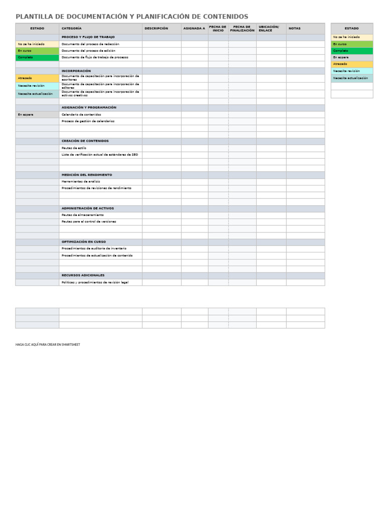 Plantilla de Planificación de Contenidos SEO | PDF | Informática ...