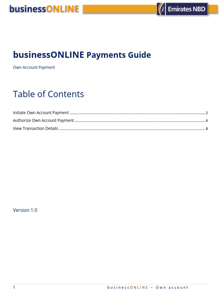 Own Account Payment - businessONLINE | PDF | Payments | Debit Card