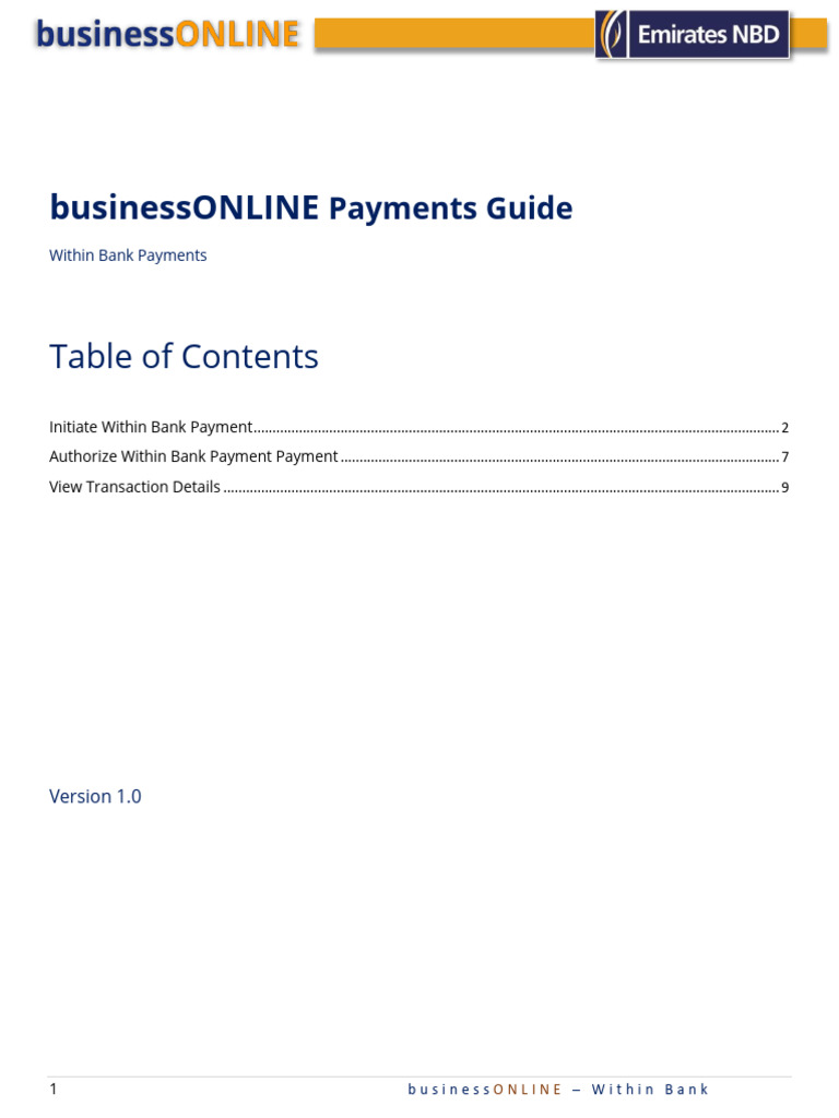 Within Bank Payment - businessONLINE | PDF | Payments | Banks
