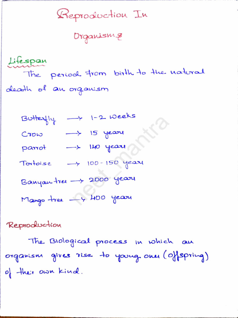 Reproduction in Organisms | PDF
