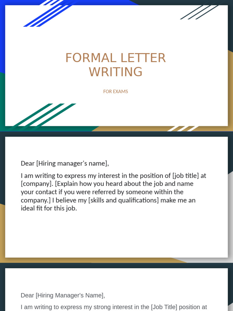 Writing A Formal Letter | PDF