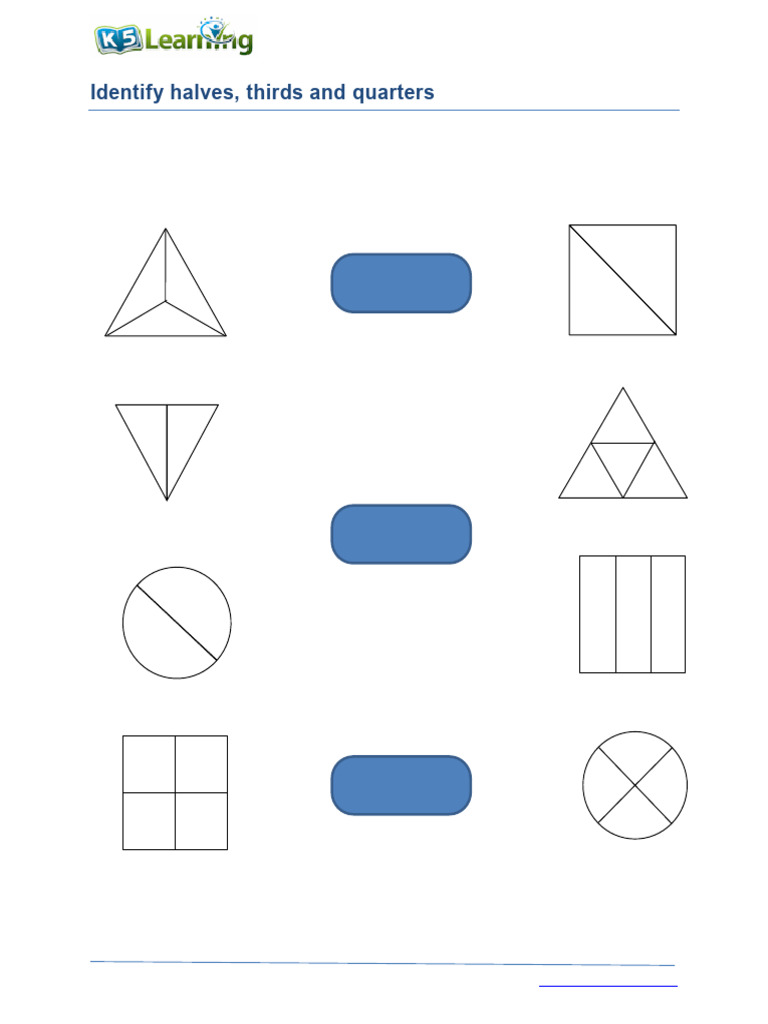 Grade 2 Fractions Halves Quarters B | PDF
