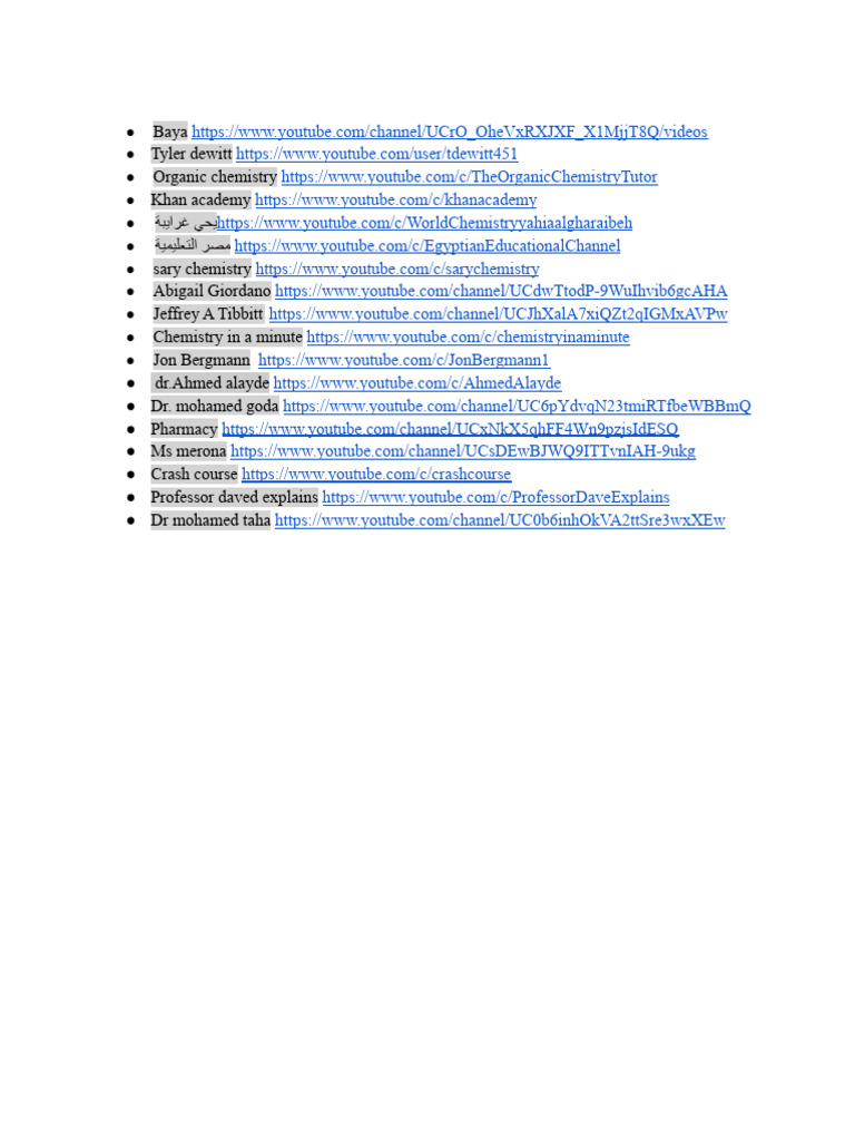 Youtube Channels | PDF