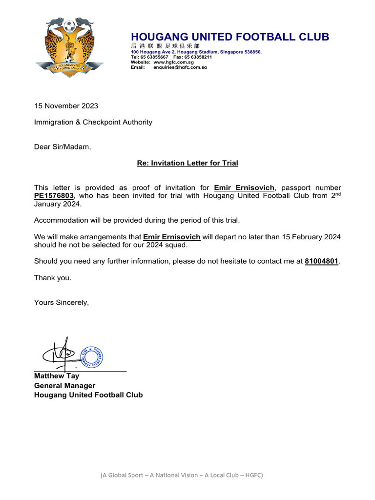 Letter of Invitation (Emir Ernisovich) | PDF