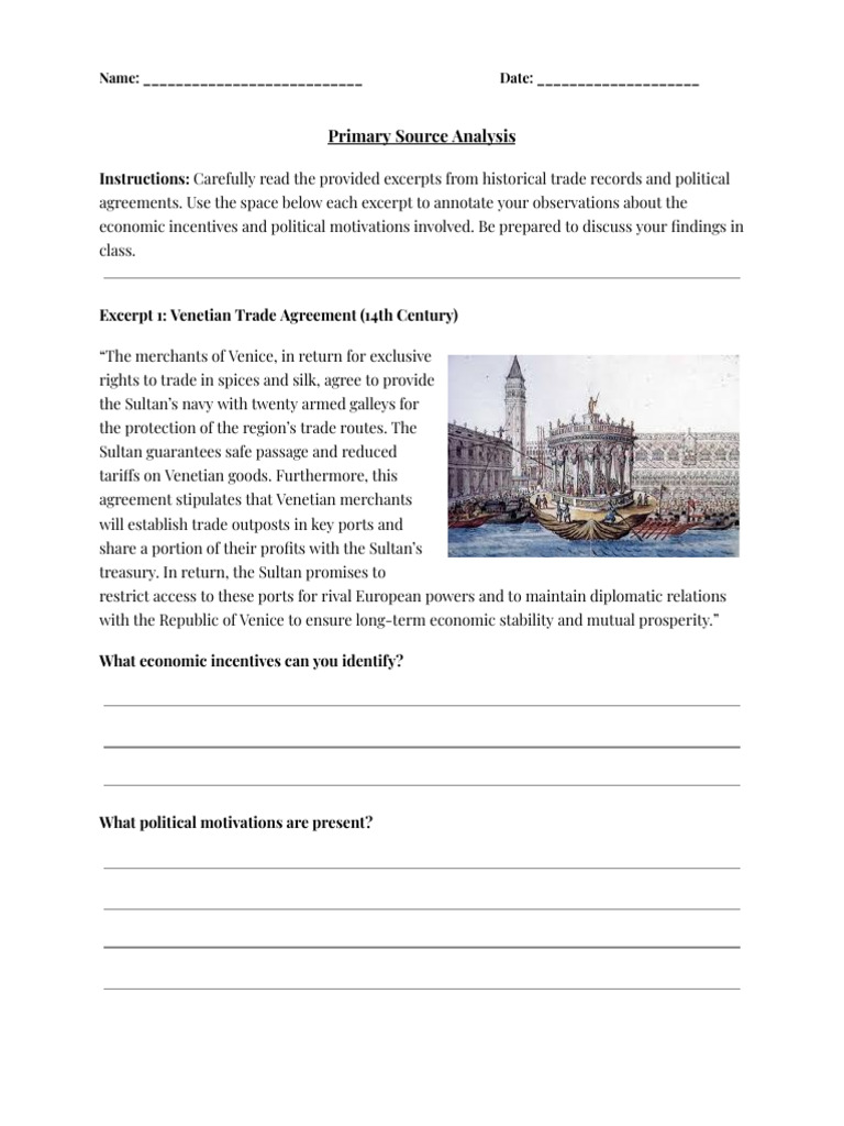 Historical Trade Agreements Analysis | PDF | Republic Of Venice | Trade
