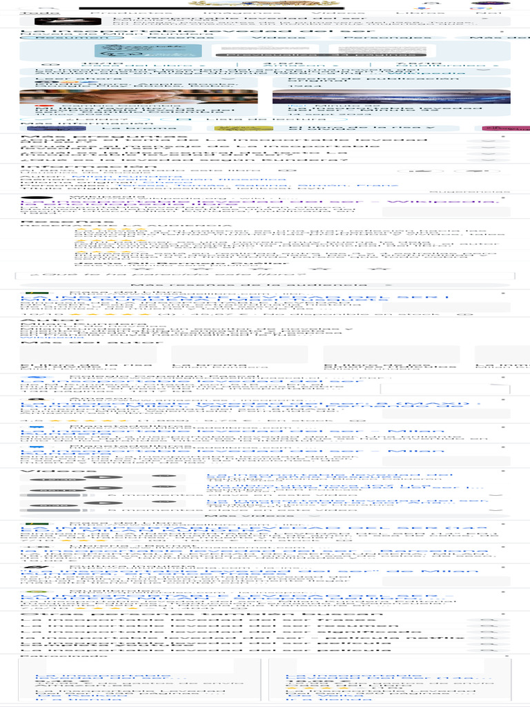 La - Insoportable Levedad Del Ser - Buscar Con Google | PDF