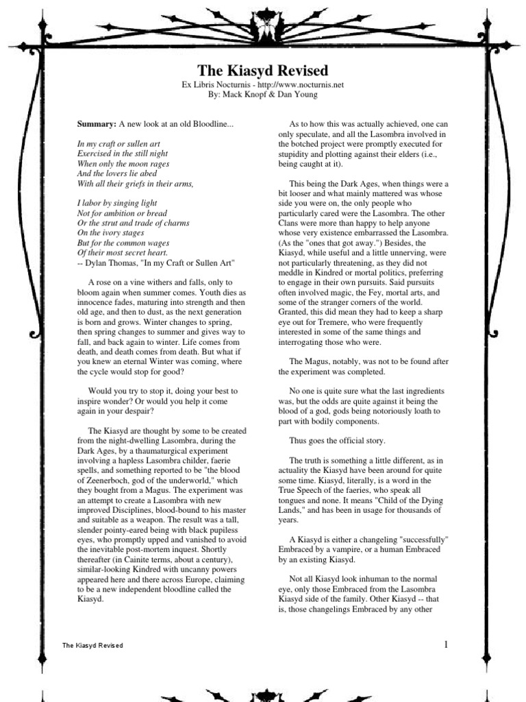 The Kiasyd Revised | PDF | Magic (Paranormal)