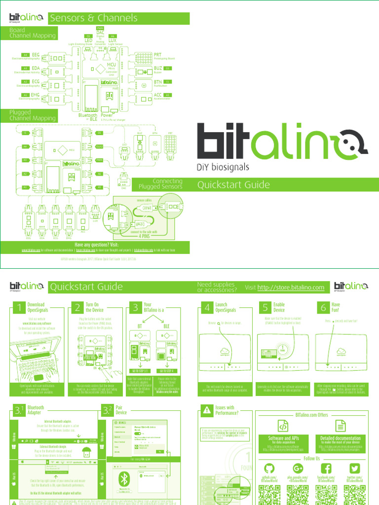 bitalino-quickstart-guide-10010-print | PDF | Bluetooth | Microcontroller