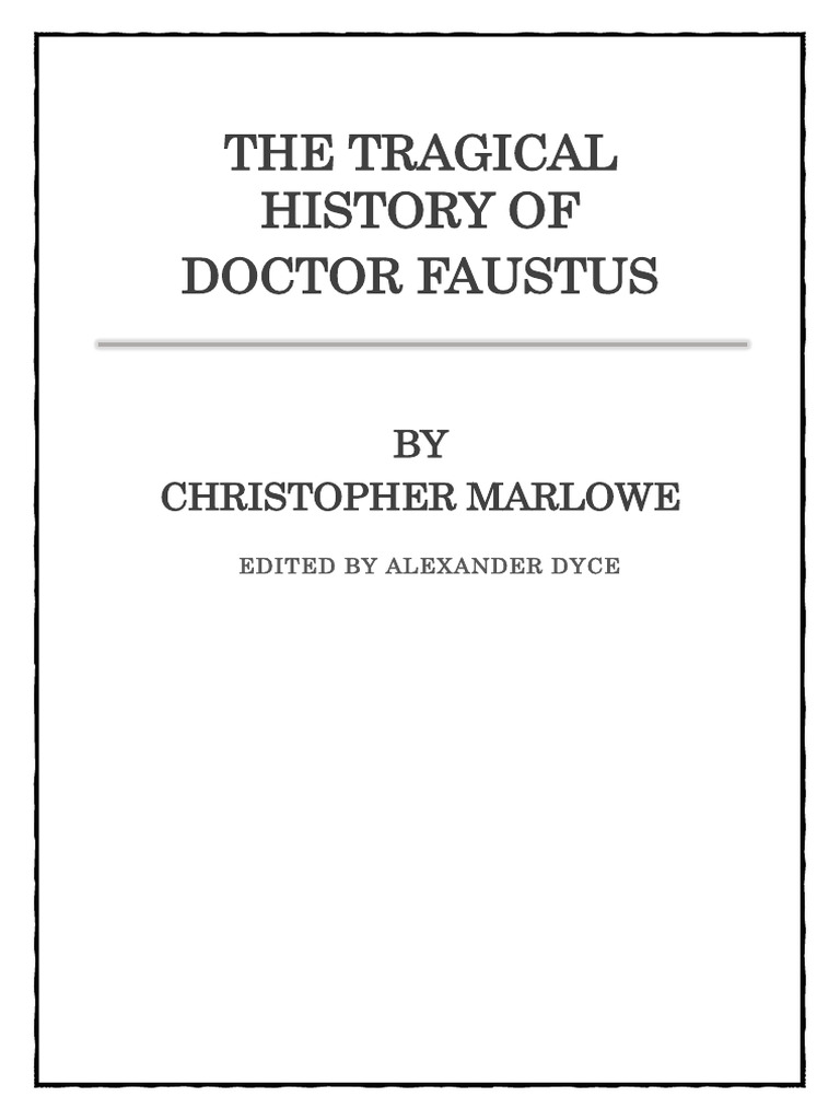 Doctor Faustus (Christopher Marlowe) Students' copy | PDF