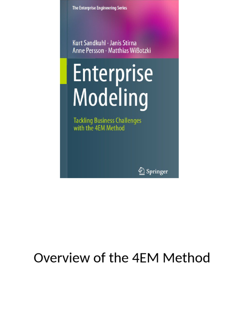 4EM Method for Enterprise Modeling | PDF