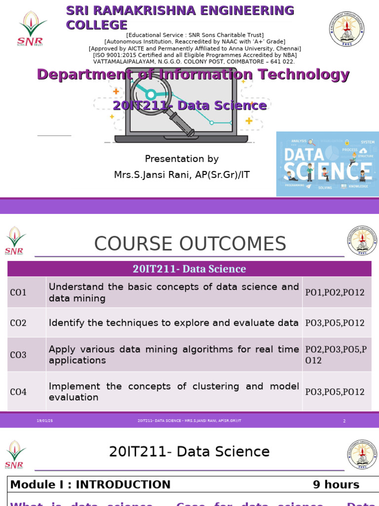 Module-1 | PDF | Data Science | Machine Learning