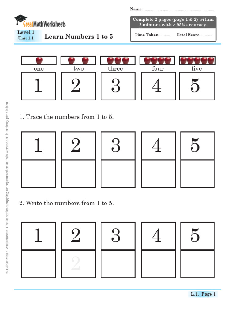 Level 1 Grade Nursery Unit 1 | PDF