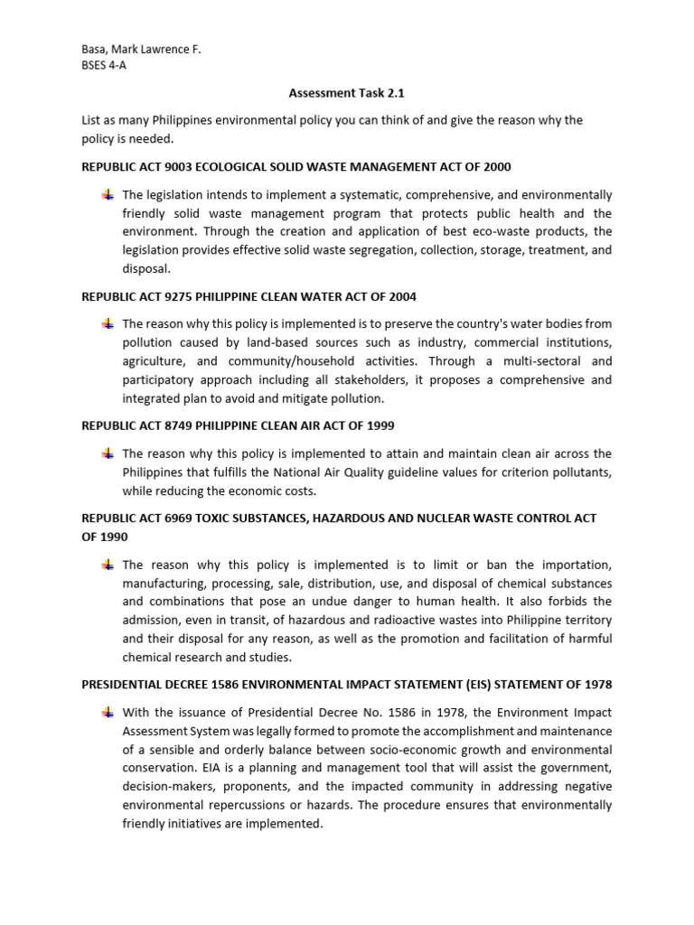 Assessment-Task (MODULE 2) | PDF | Environmental Policy | Waste