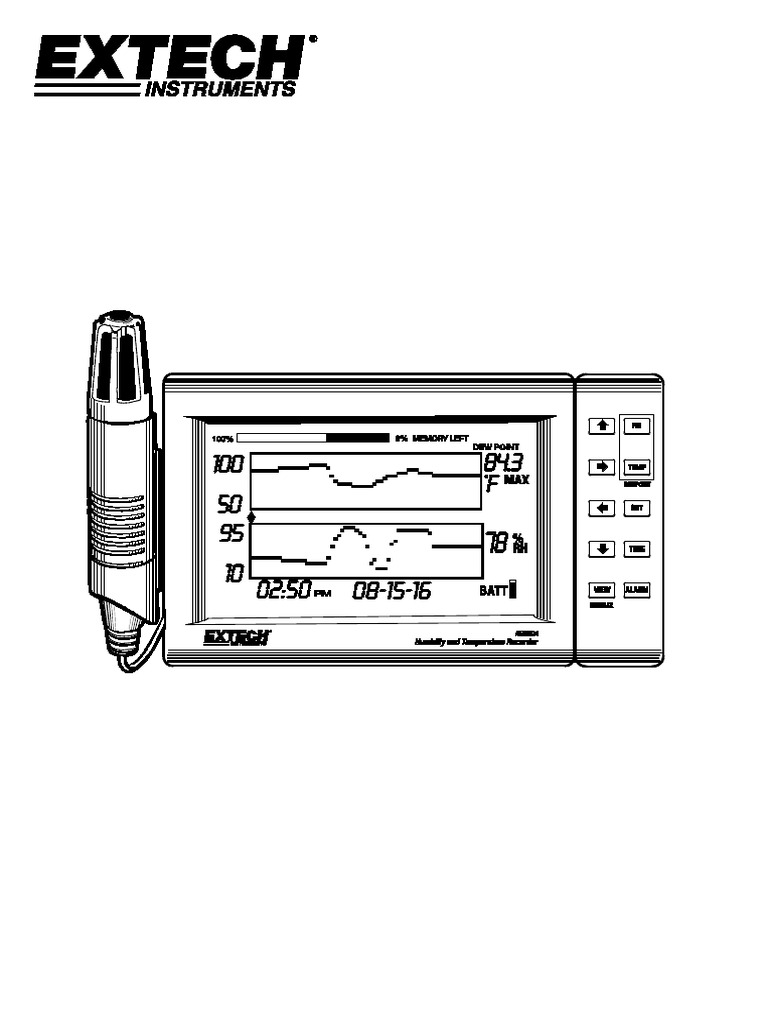 extech-RH520A_manual | PDF | Teclado | Temperatura