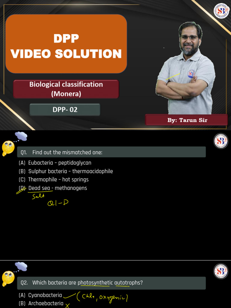Bacterial Classification Quiz and Solutions | PDF | Bacteria | Archaea