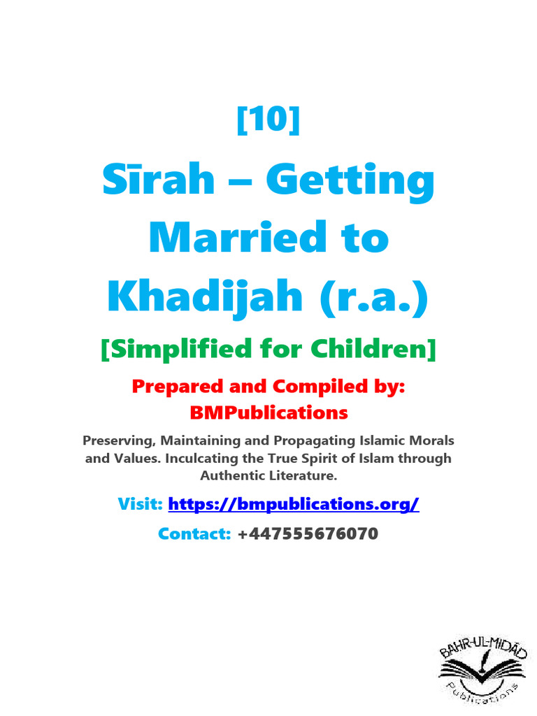 Sīrah - Getting Married To Khadijah (R.a.) (Simplified For Children ...