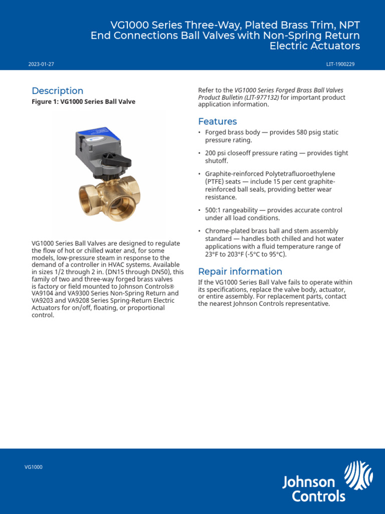 LIT-1900229 $ (Jci - Prod.version) | PDF | Valve | Manufactured Goods