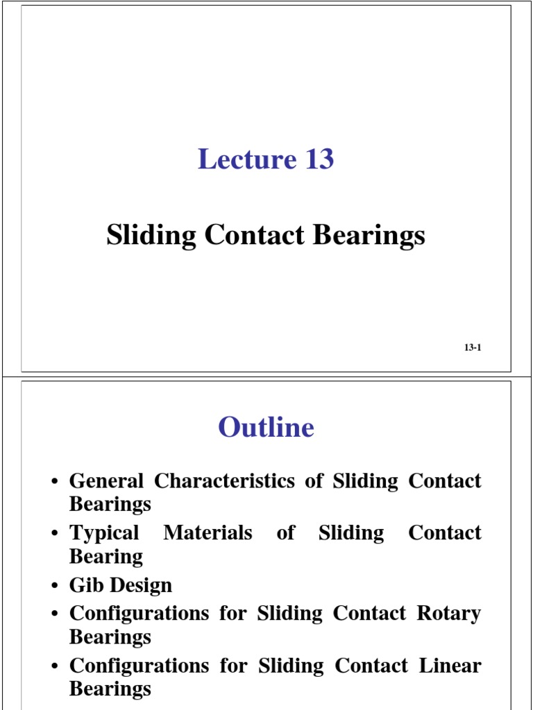 13 Slidingcontactbearings | PDF | Bearing (Mechanical) | Friction