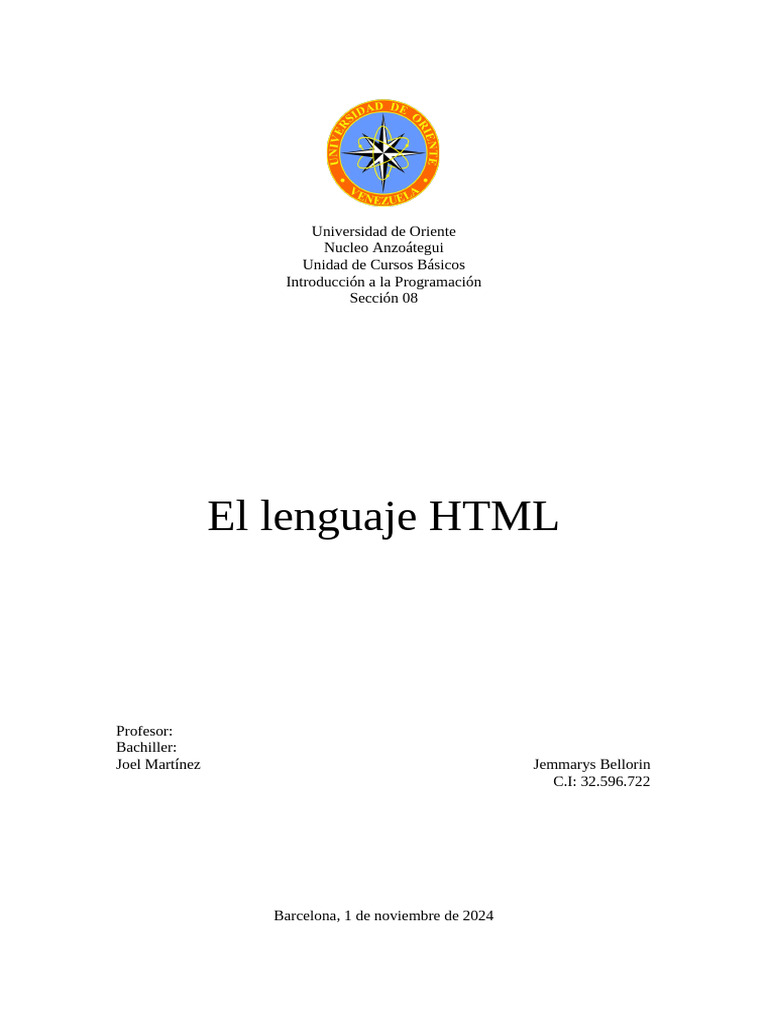 El HyperText Markup Language (HTML) | PDF | HTML | Red mundial