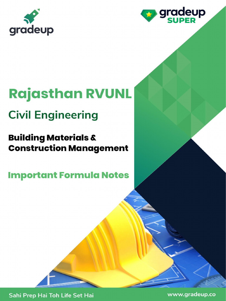 Bmc Formula Notes 38 | PDF | Lime (Material) | Concrete