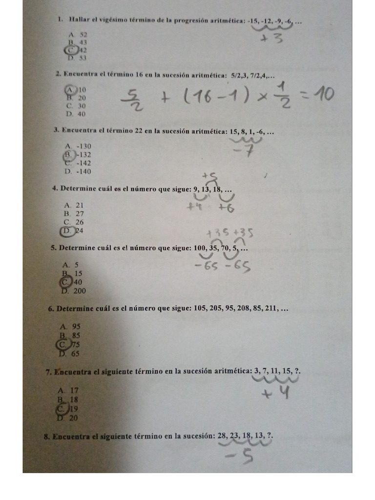 Renata Ramírez Abstracto Sucesiones Aritméticas | PDF