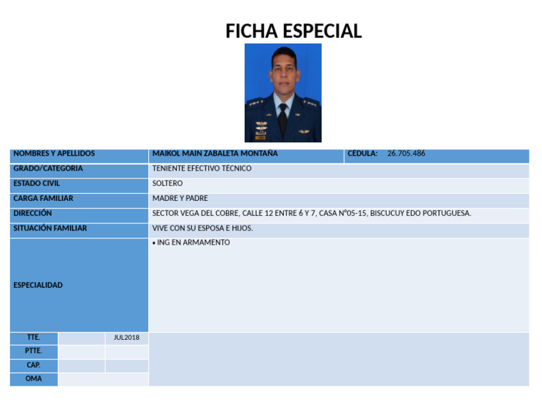 Formato Ficha Complementaria | PDF