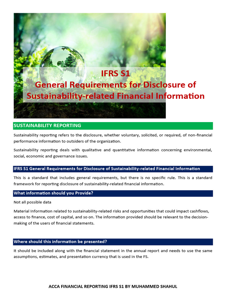 Chapter 24 IFRS S1 General Requirements For Disclosure of ...