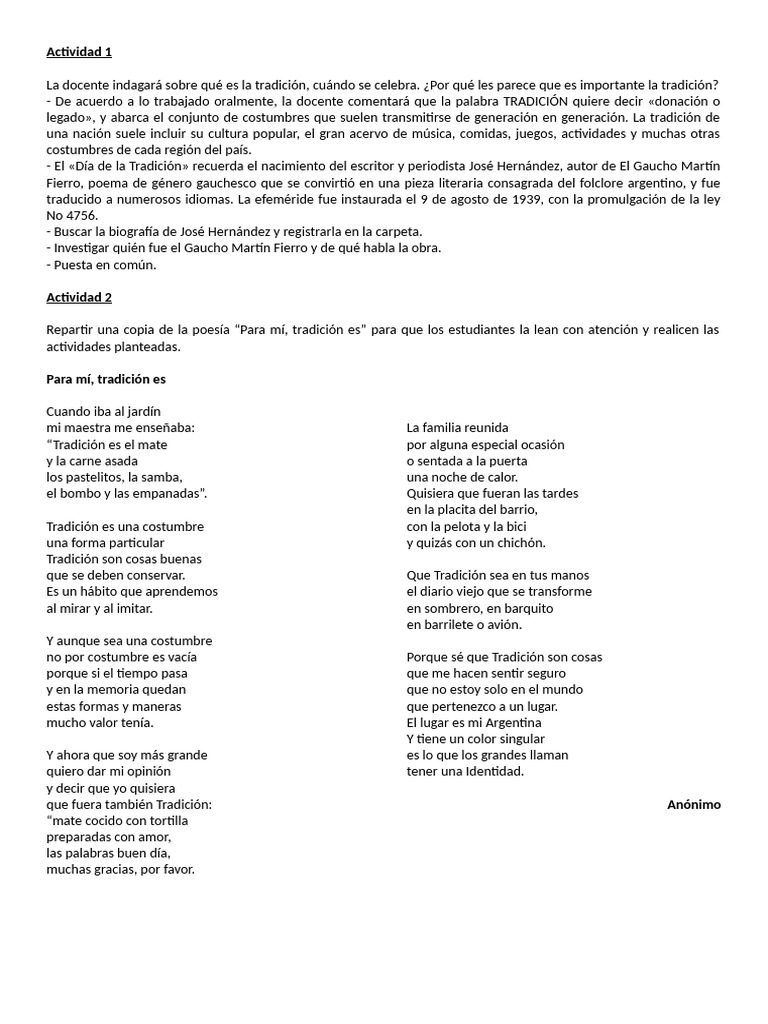 Tradición | PDF | Tradiciones