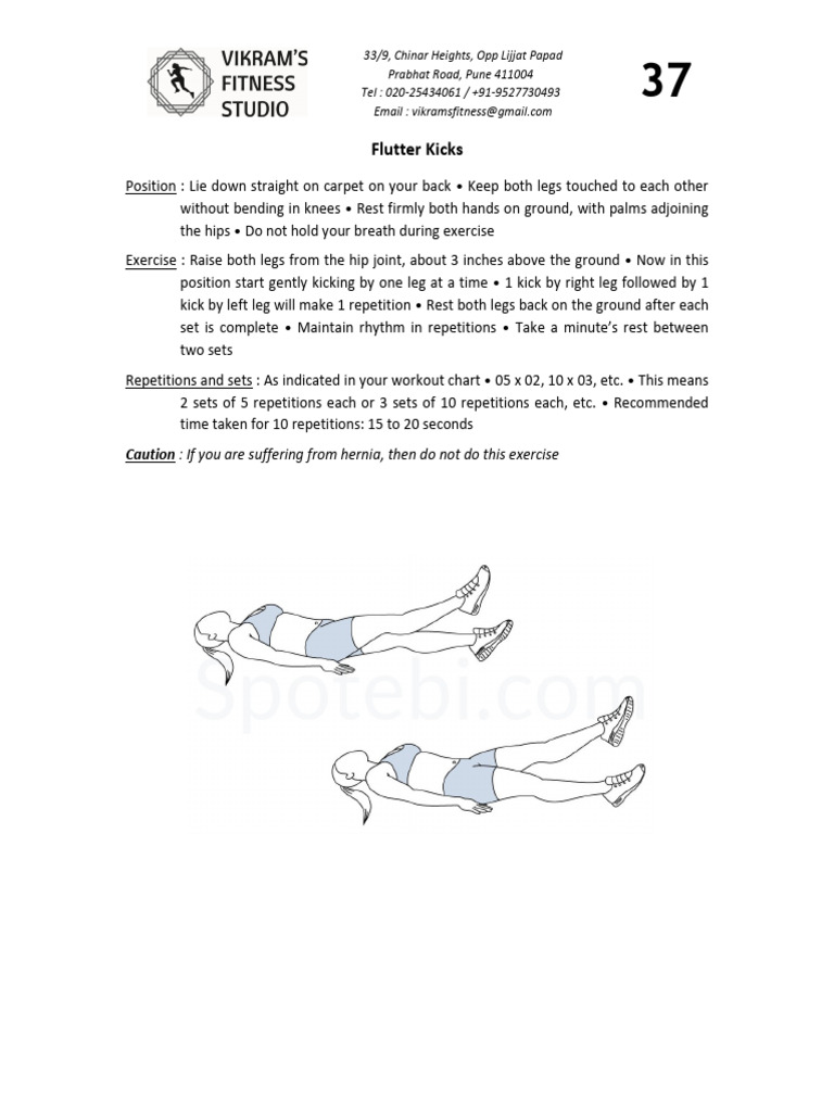 37 Flutter Kicks | PDF