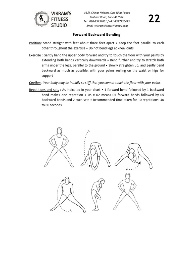 Forward and Backward Bending Exercise Guide | PDF