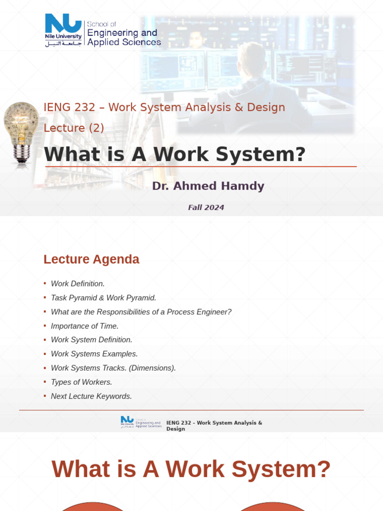Lecture (2) - What Is A Work System | PDF | Business