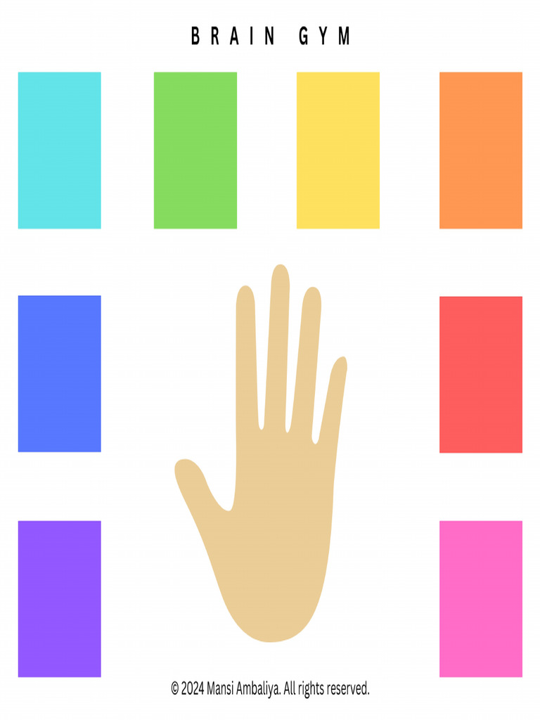 Brain Gym Color Therapy Printable Worksheet | PDF