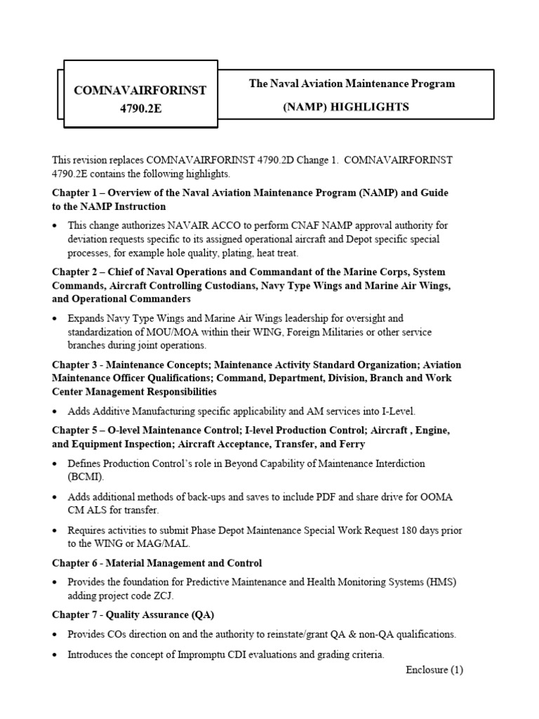 NAMP 4790.2E 28 October 2024 Highlights | PDF