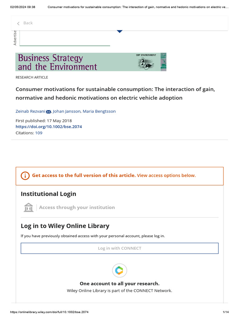 Consumer motivations for sustainable consumption | PDF | Behavior ...