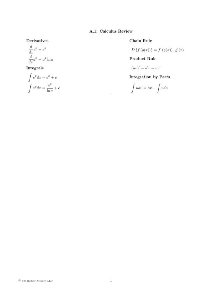 Formula Sheets | PDF | Mathematics | Insurance