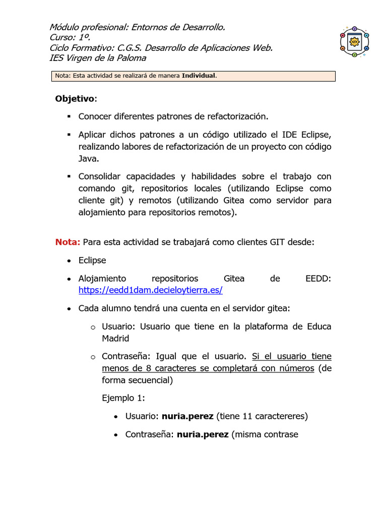 Refactorización de Código Java en Eclipse | PDF | Eclipse (software) | Java (lenguaje de ...